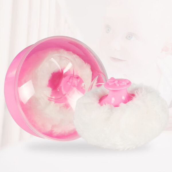 Powder Puff with Case, Powder Container with Powder Puffs - BabyBee